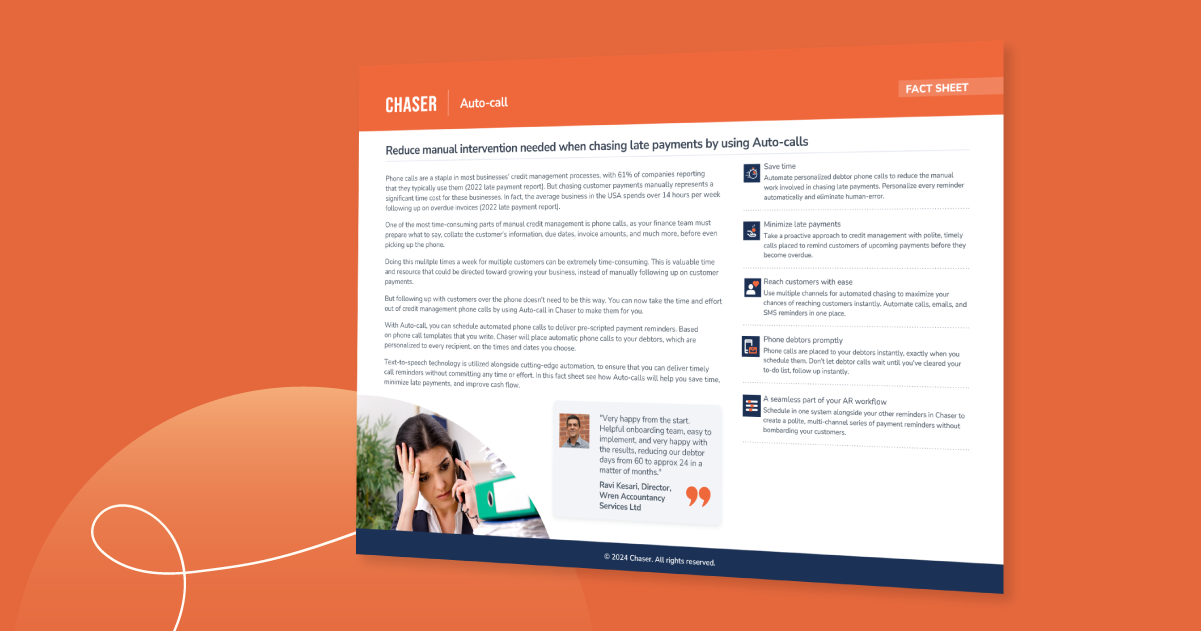 Thanks for downloading your Chaser Auto-call fact sheet